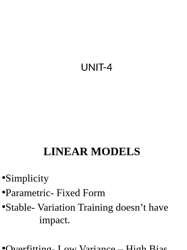 Linear Models & Perceptron Basics | PDF