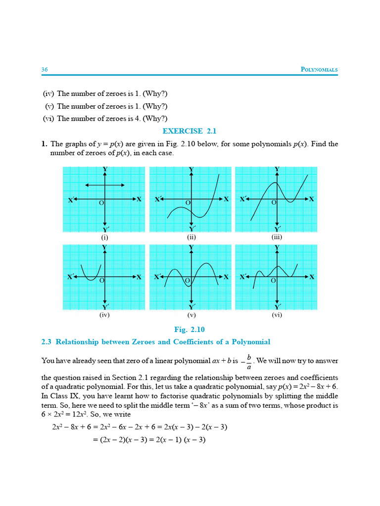 10_Maths_SEM-1_textbook_2024-25-48-74 | PDF | Polynomial | Zero Of A Function