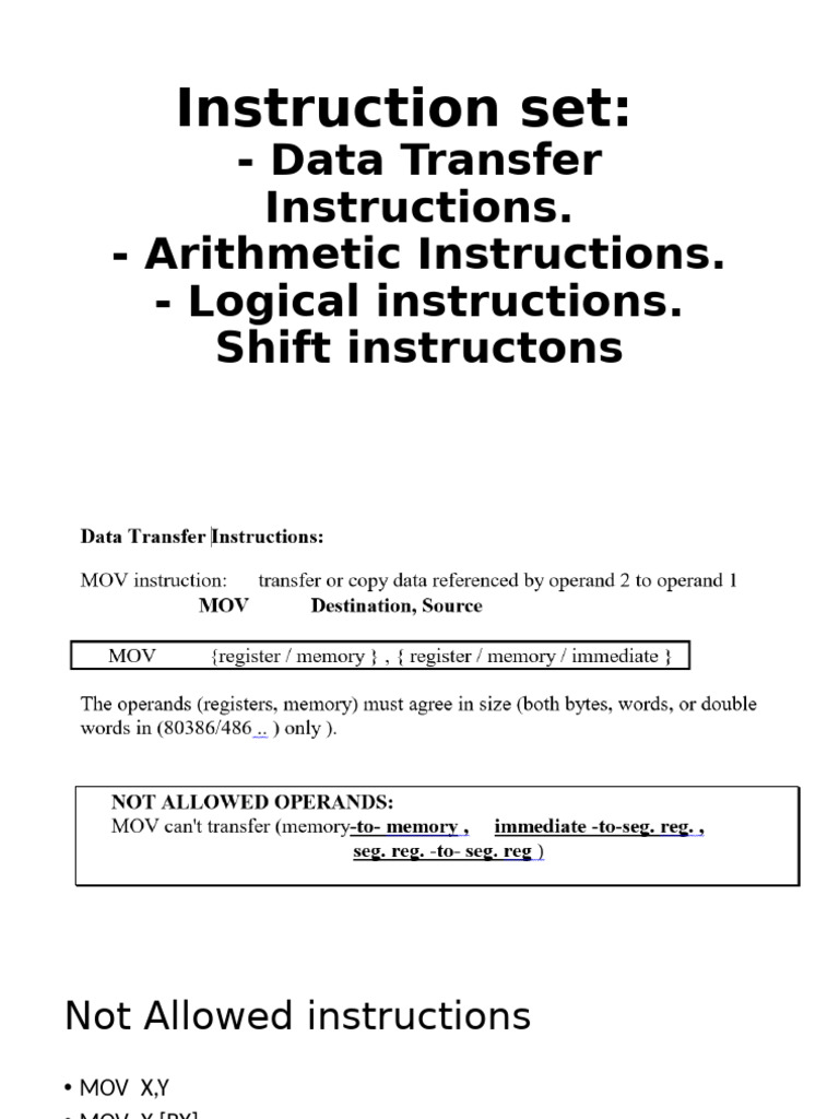 Instruction set (3) | PDF | Computer Science | Computer Hardware