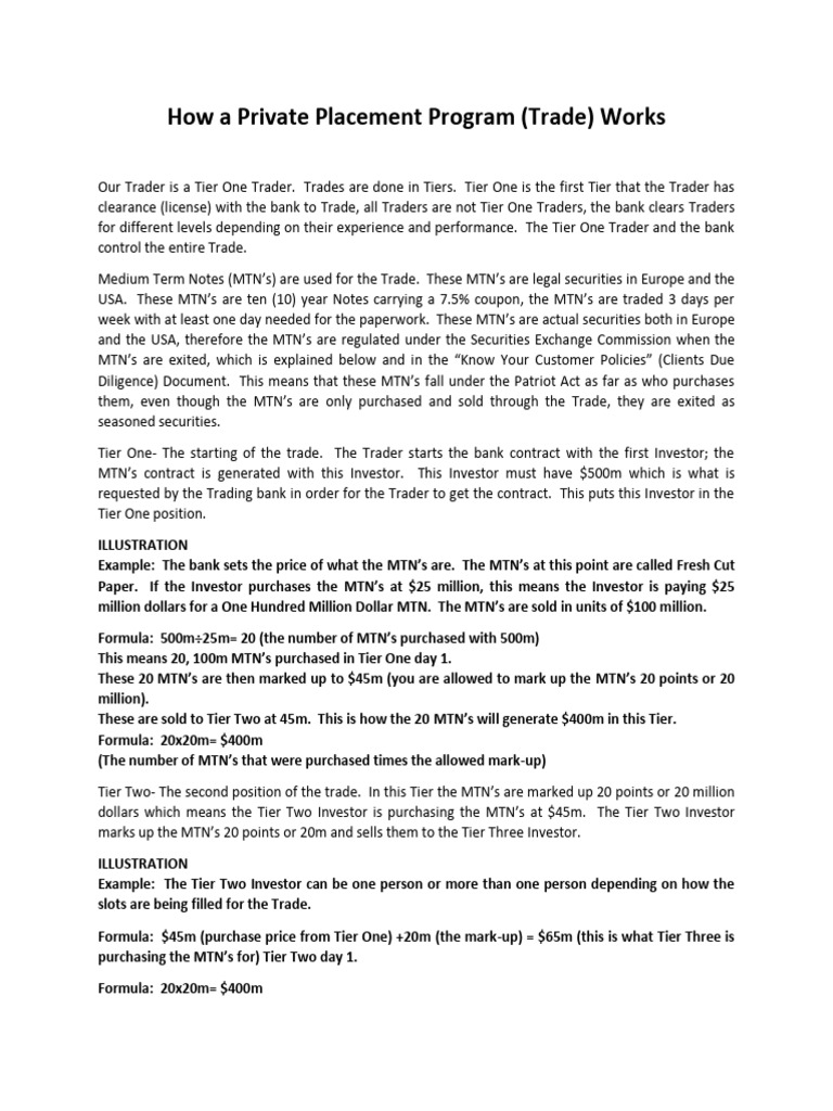 How a Private Placement Program Works (9) | PDF | Hedge (Finance) | Securities (Finance)