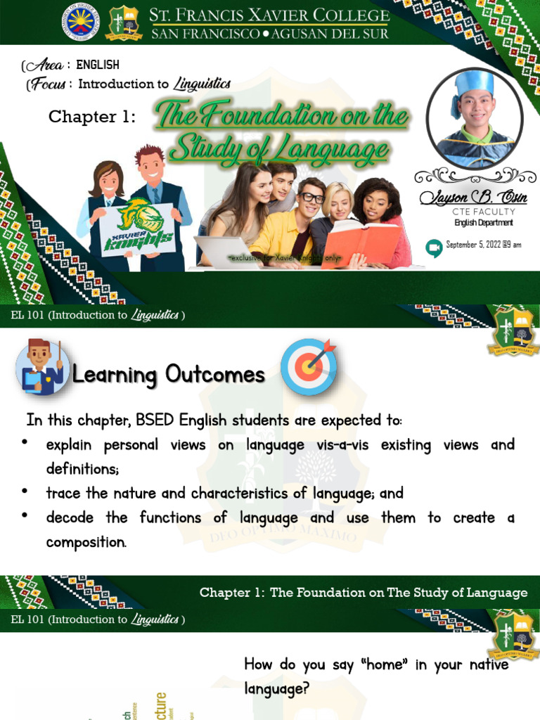 CHAPTER 1 LESSON 1 | PDF | Linguistics | Syntax