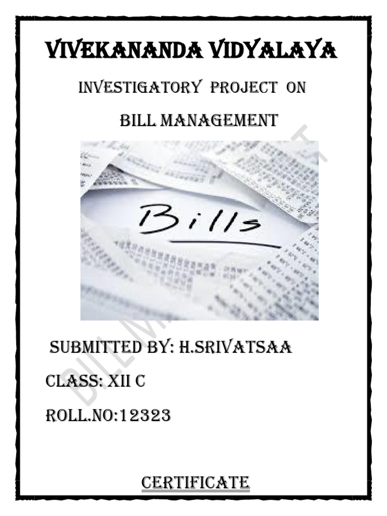 Bill Management | PDF | Databases | Table (Database)