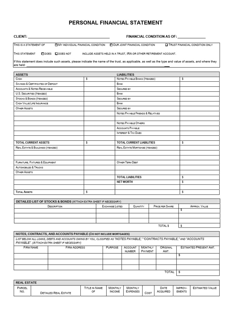Personal Net Worth | PDF | Expense | Banks