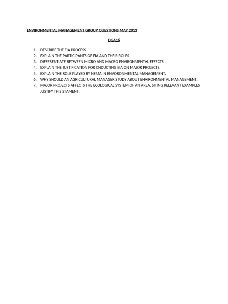 Group Work Dga16 Environment | PDF