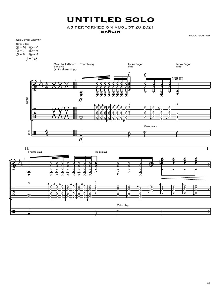 Untitled Solo - Marcin TAB | PDF | Guitars | Chordophones
