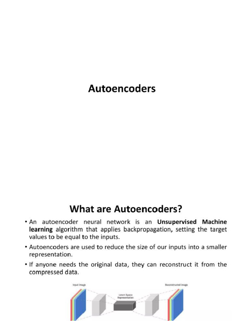 CVML Autoencoders | PDF