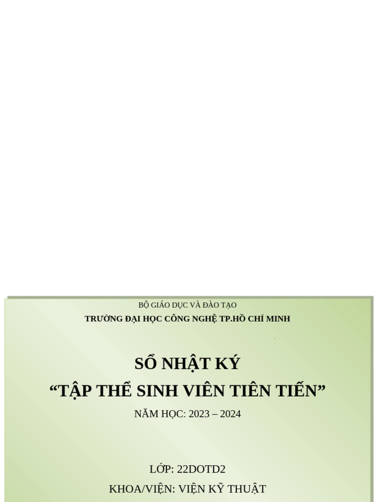 BM01.SO_NHAT_KY_TTSVTT_NH23_24 - Hải Đăng Nguyễn Văn (1) | PDF