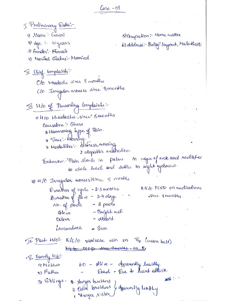 Repertory - KENT - Chronic Case | PDF