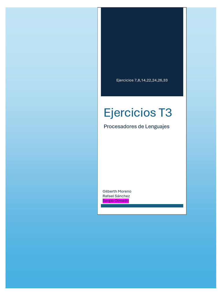 Ejercicios T3 | PDF | Programación de computadoras