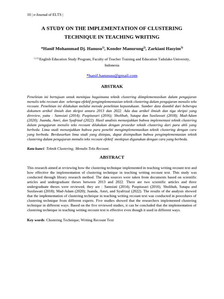 Contoh Artikel | PDF | Qualitative Research | English As A Second Or ...