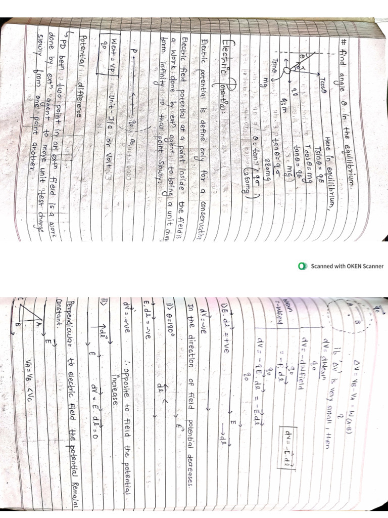 Electrostatic Notes Pdf