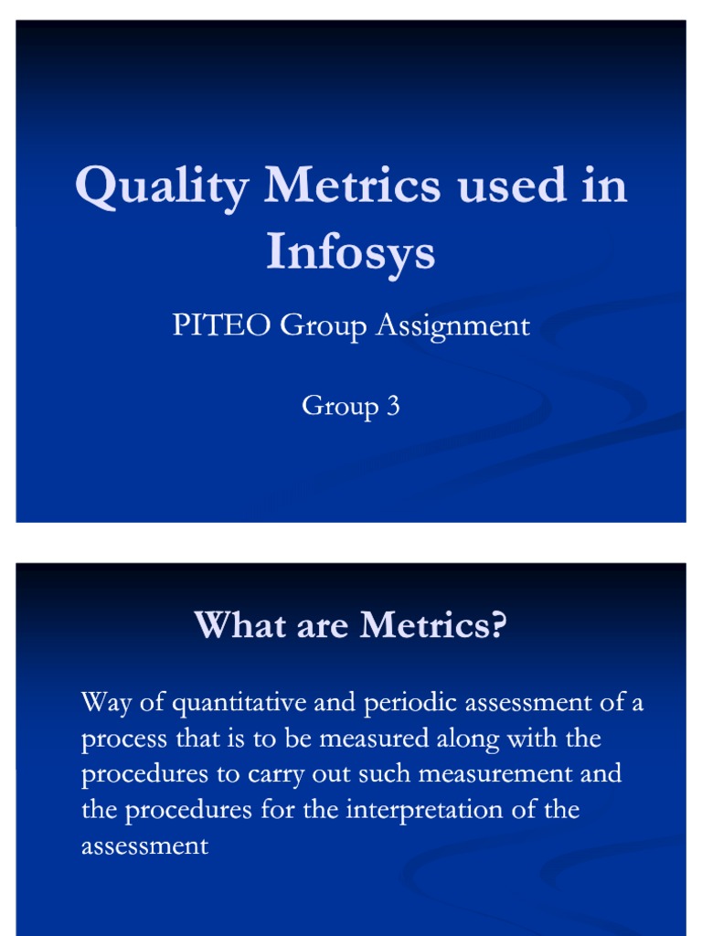 03 - Quality Metrics Used in Infosys | PDF
