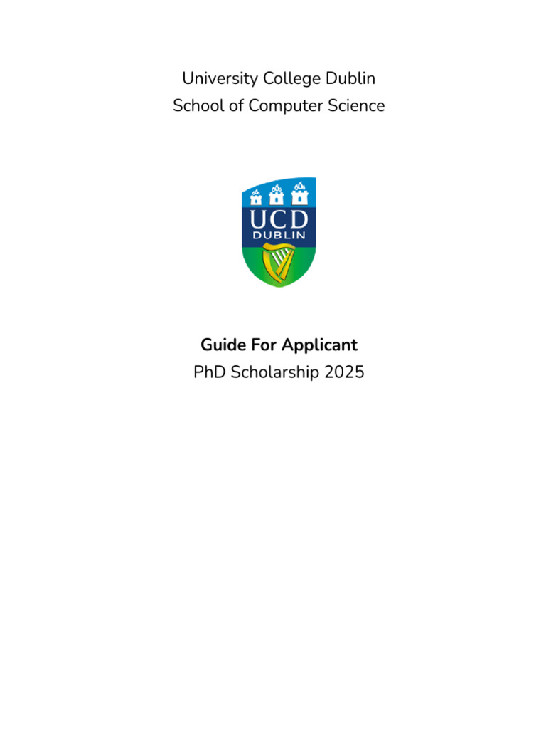 UCD PhD Scholarship Guide 2025 | PDF | Machine Learning | Quantum Computing