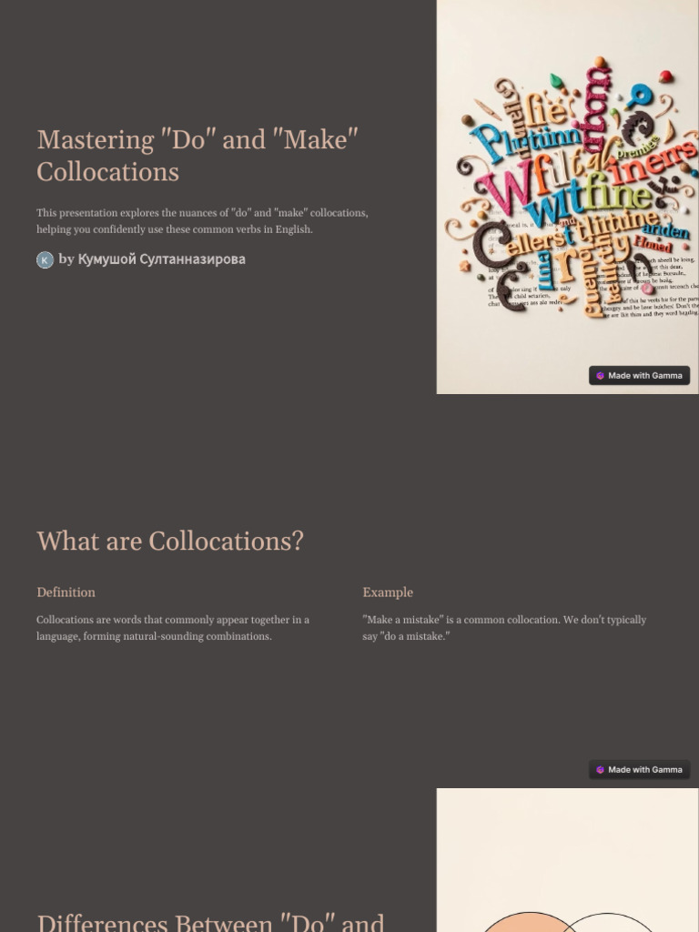 Mastering-Do-and-Make-Collocations | PDF | Linguistic Typology | Cognitive Science