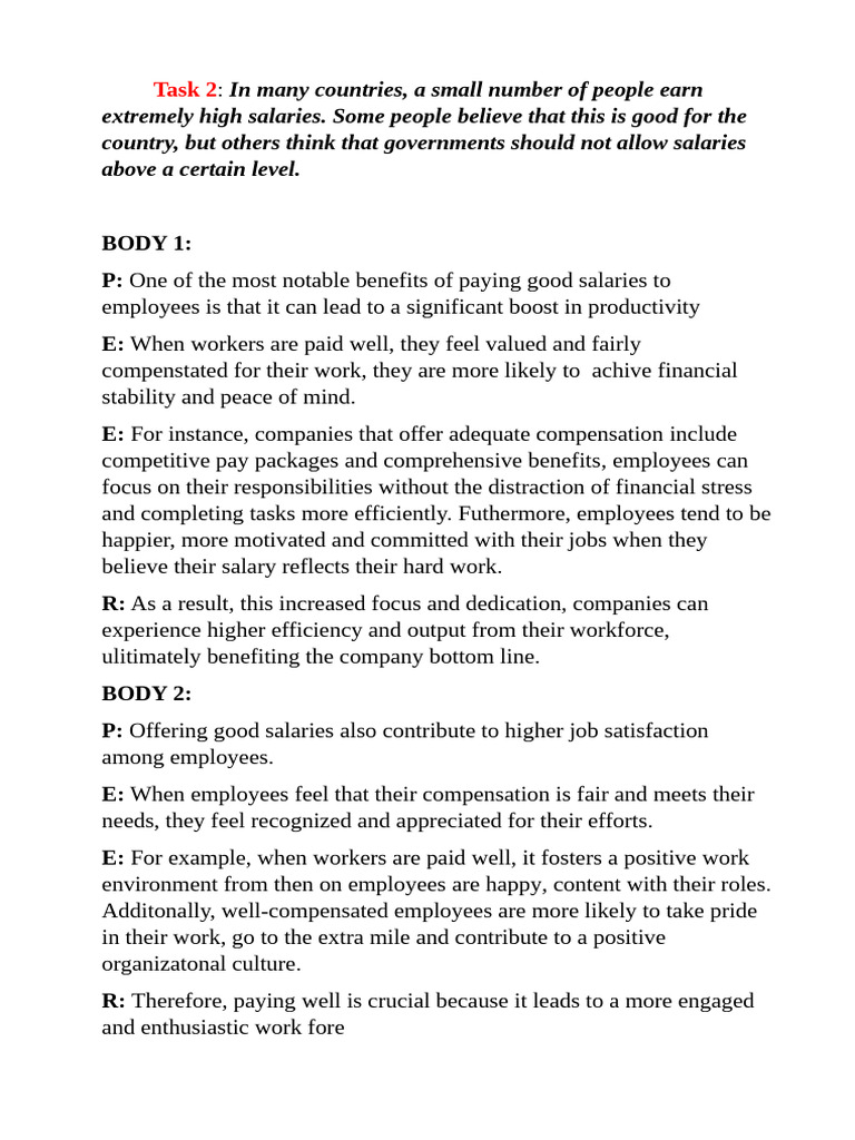 The Benefits of Paying Good Salaries To Employees | PDF