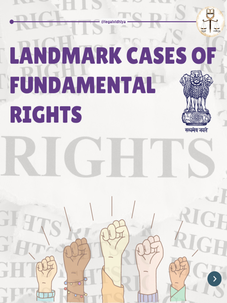 Fundamental Right Cases | PDF | Judgment (Law) | Supreme Court Of India