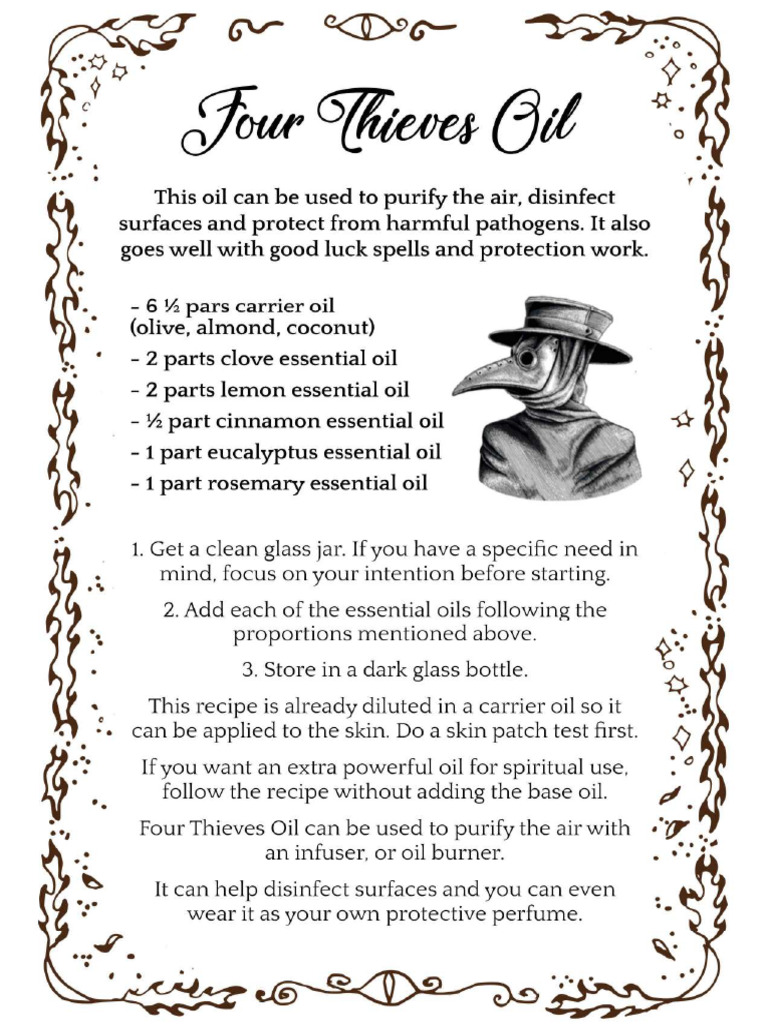Four Thieves Oil Recipe | PDF