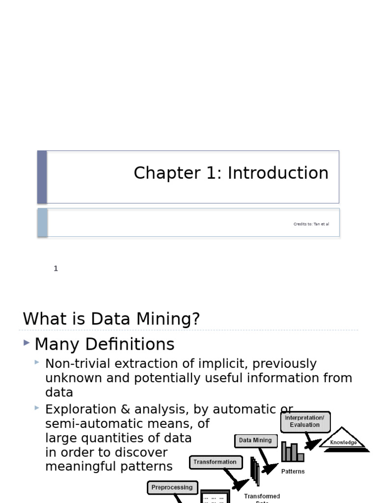 datamining ch1 | PDF | Statistical Classification | Predictive Analytics