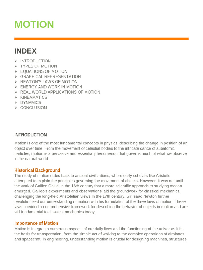 MOTION | PDF | Rotation Around A Fixed Axis | Acceleration