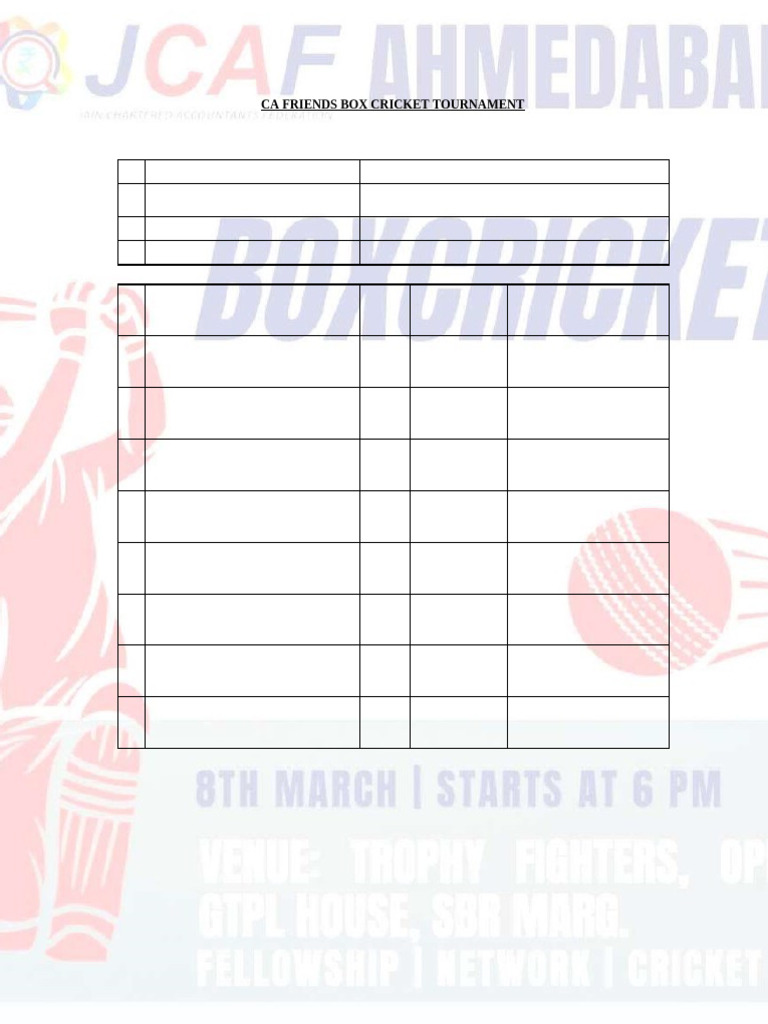 Team Registration Form | PDF