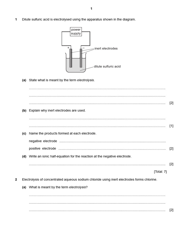 Electricity and Chemistry - QP | PDF | Anode | Electrode