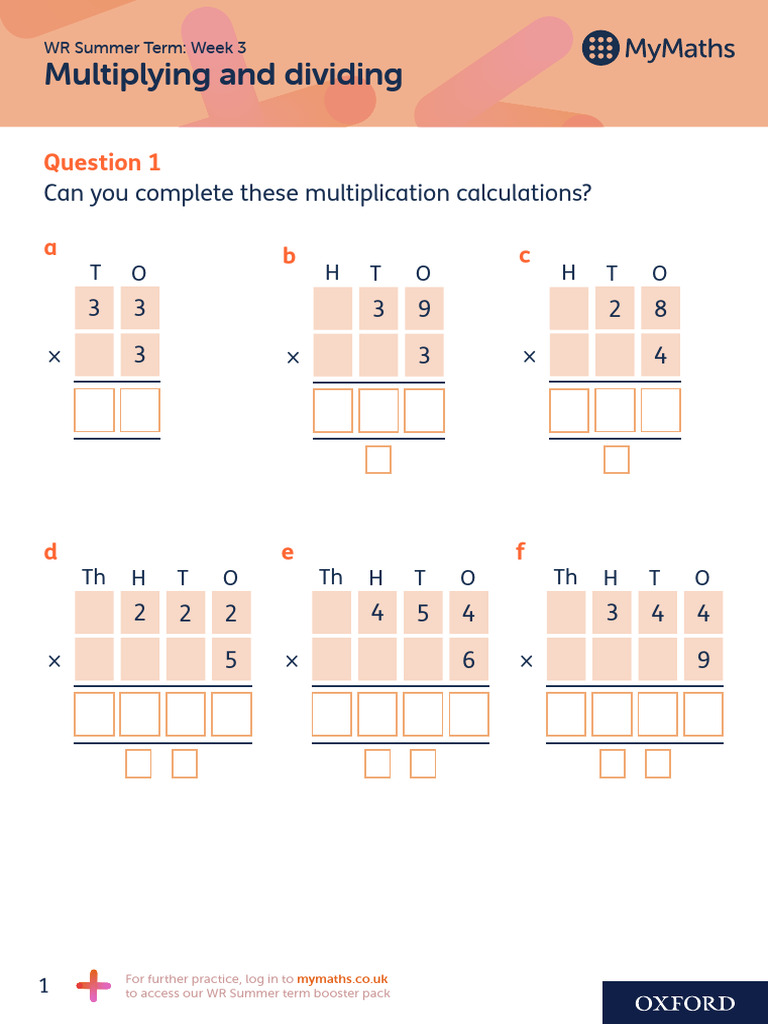 MyMaths_Y4_Multiplying_and_Dividing_Week3 | PDF | Mathematics | Arithmetic