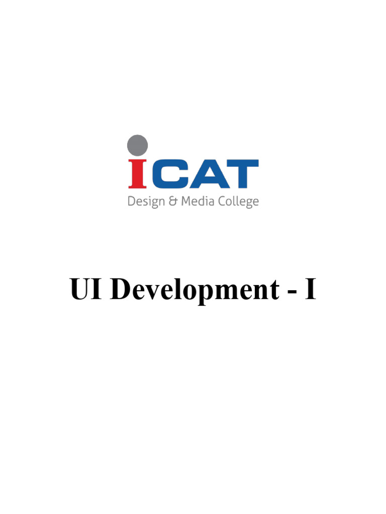 UI Development - 1 ICAT | PDF | Dynamic Web Page | Scripting Language
