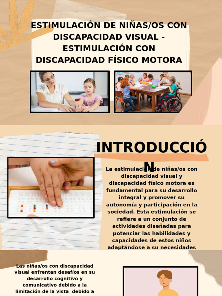 Diapositivas Sobre ESTIMULACIÓN TEMPRANA | PDF | Invalidez | Percepción visual
