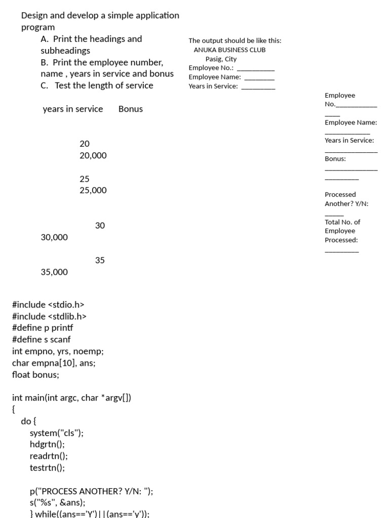 Loop Do While Sample In C Pdf Computer Programming Software