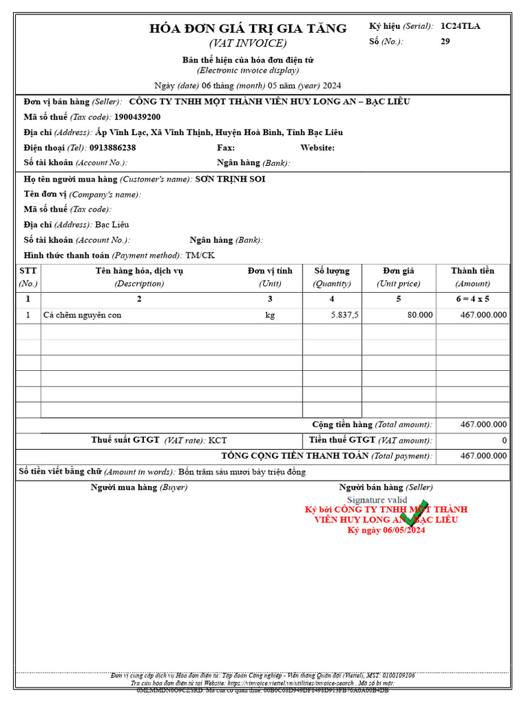 Huy Long An BL - HĐĐR Tháng 5.2024 | PDF