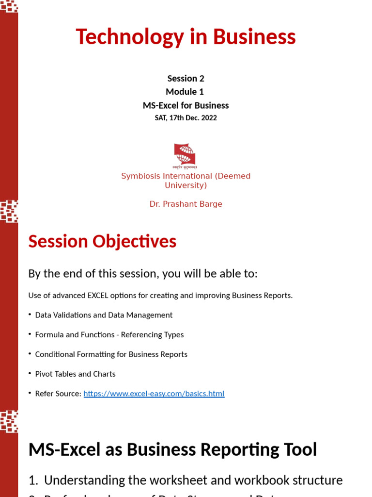 Session 2 TIB - SSODL | PDF | Microsoft Excel | Worksheet