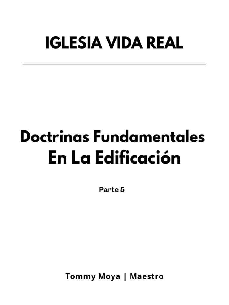Guia de Estudio 5 Doctrinas Fundamentales en La Edificacion | PDF | Justificación (teología ...