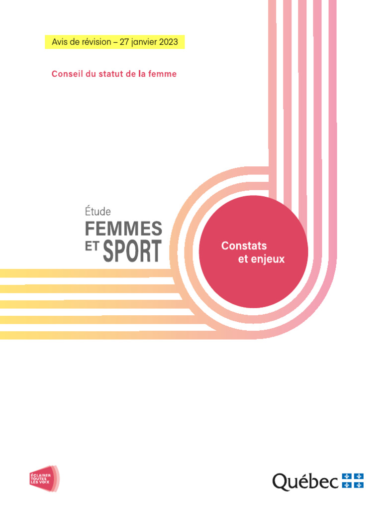 Femmes et sport : enjeux au Québec | PDF | Des sports | Canada