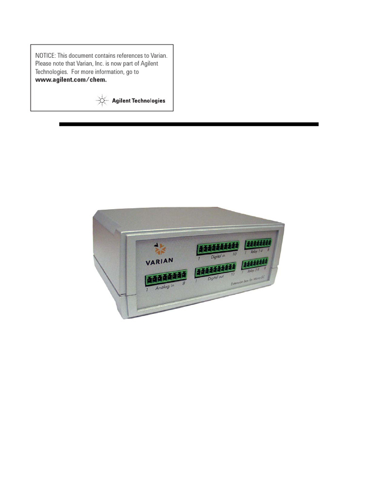 Micro GC Extension Box User Manual | PDF | Electromagnetic Interference ...