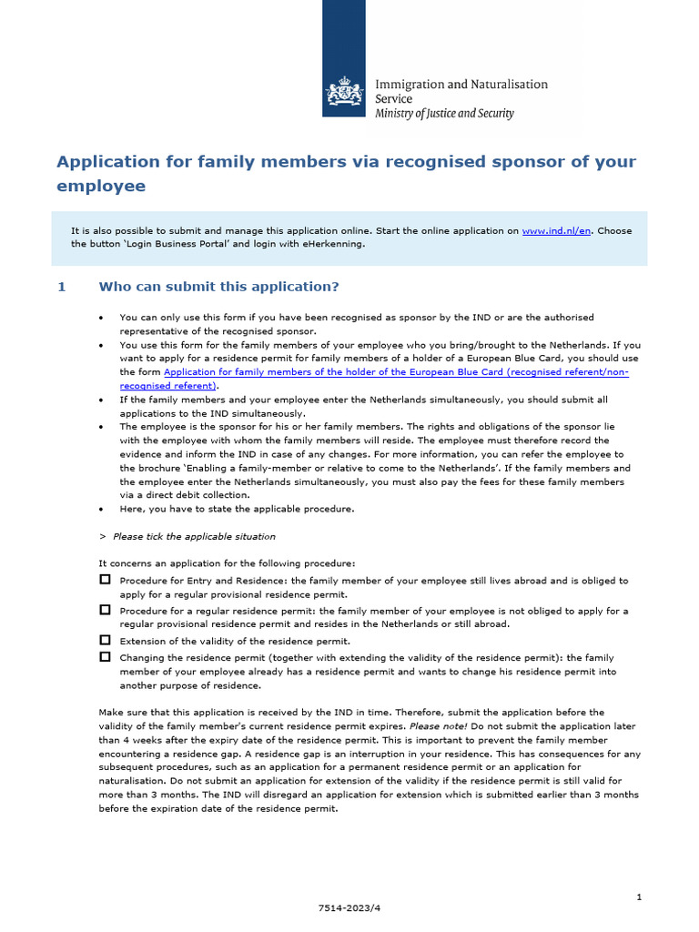 Family Application for Residence Permit | PDF | Identity Document | Crimes