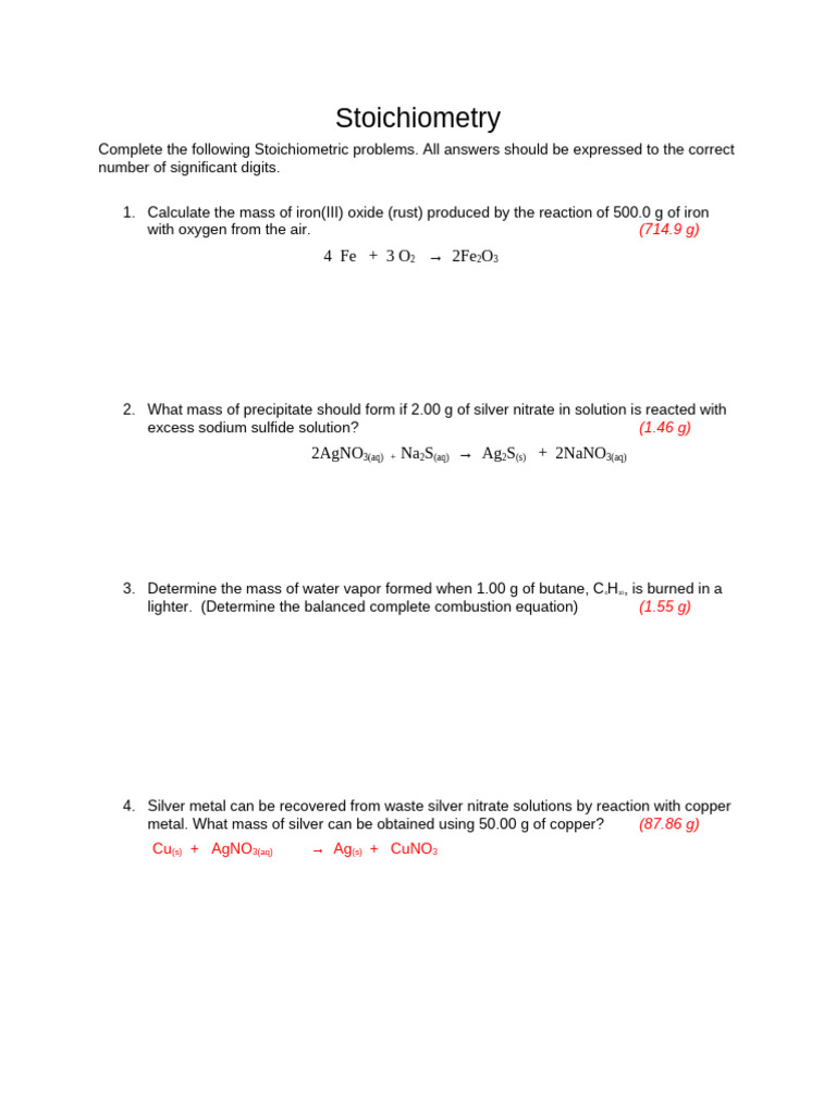 stoichiometry_practice | PDF