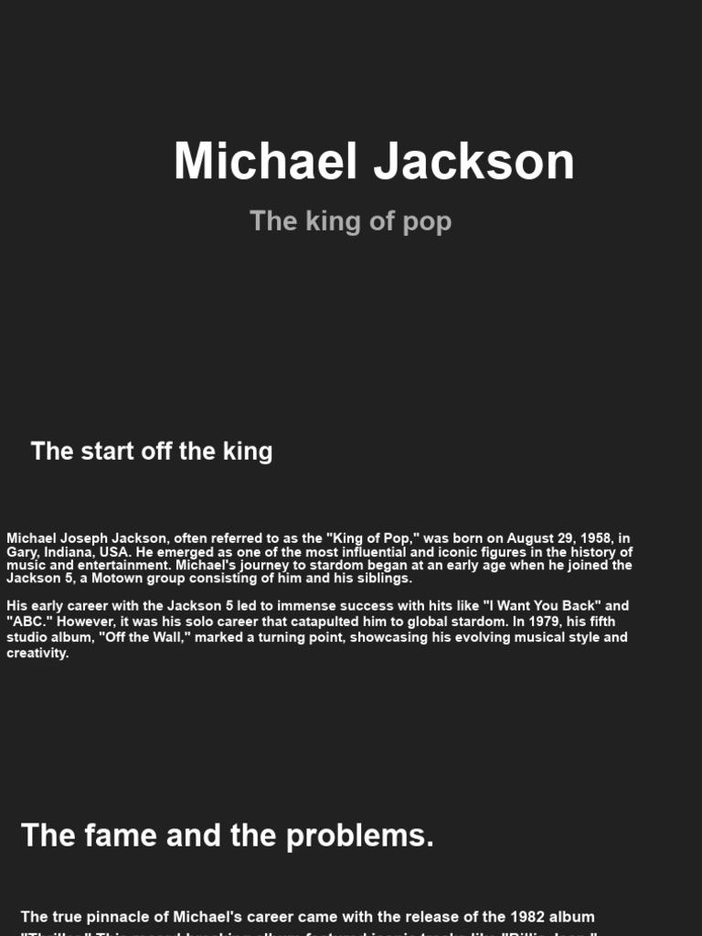 Michael Jackson: King of Pop Legacy | PDF