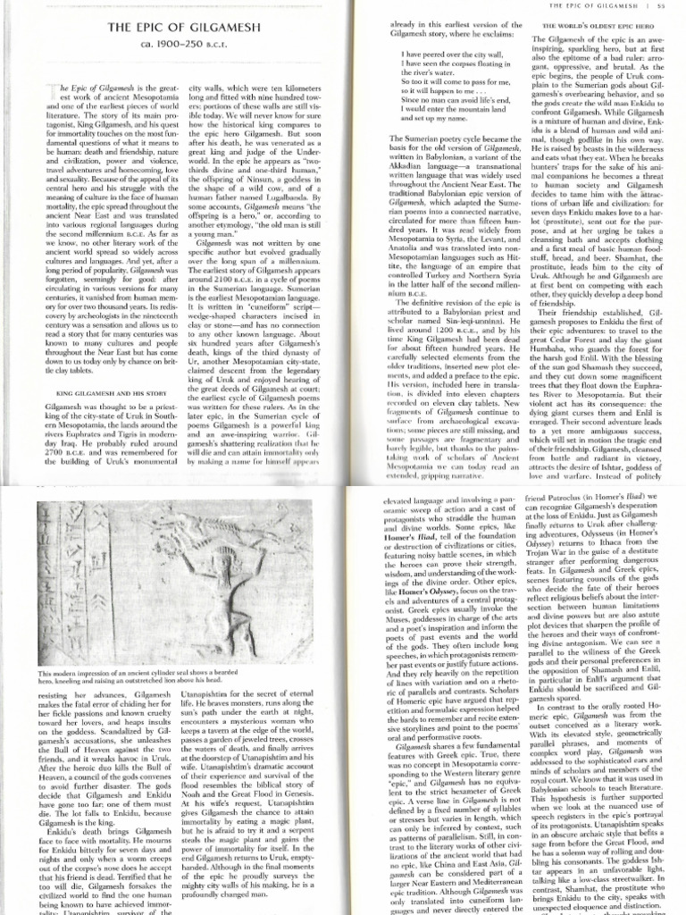 (Gilgamesh (Headnote - Tablets I and II) | PDF