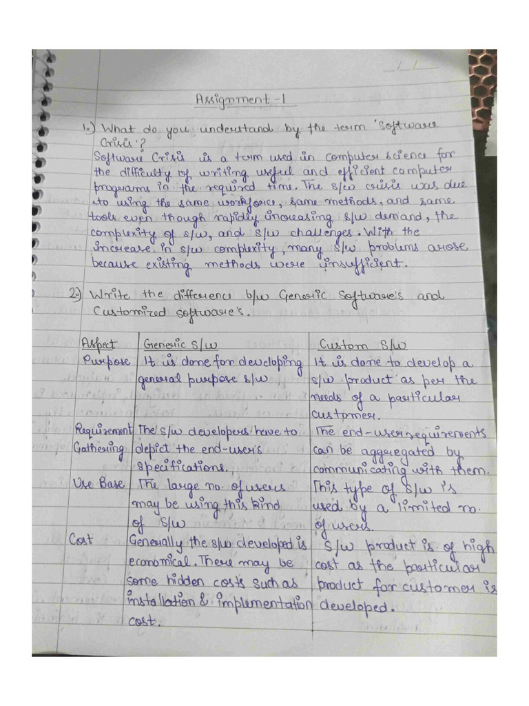 Software Engineering Assignment 1 | PDF