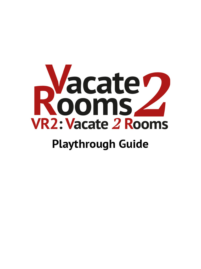 Escape Room Guide: Vacate 2 Rooms | PDF