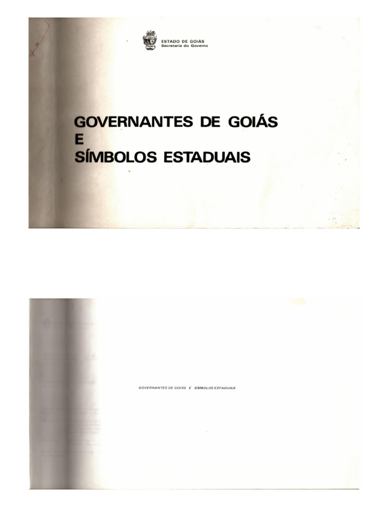 Governantes de Goias e Simbolos Estaduais Cbc | PDF