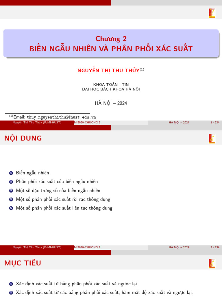 MI2020-Chap2-2.1-Biến ngẫu nhiên | PDF