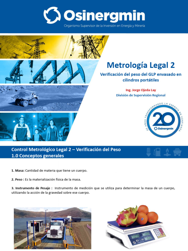 Metrologia Legal 2. CEU-OSINERGMIN | PDF | Metrología | Masa
