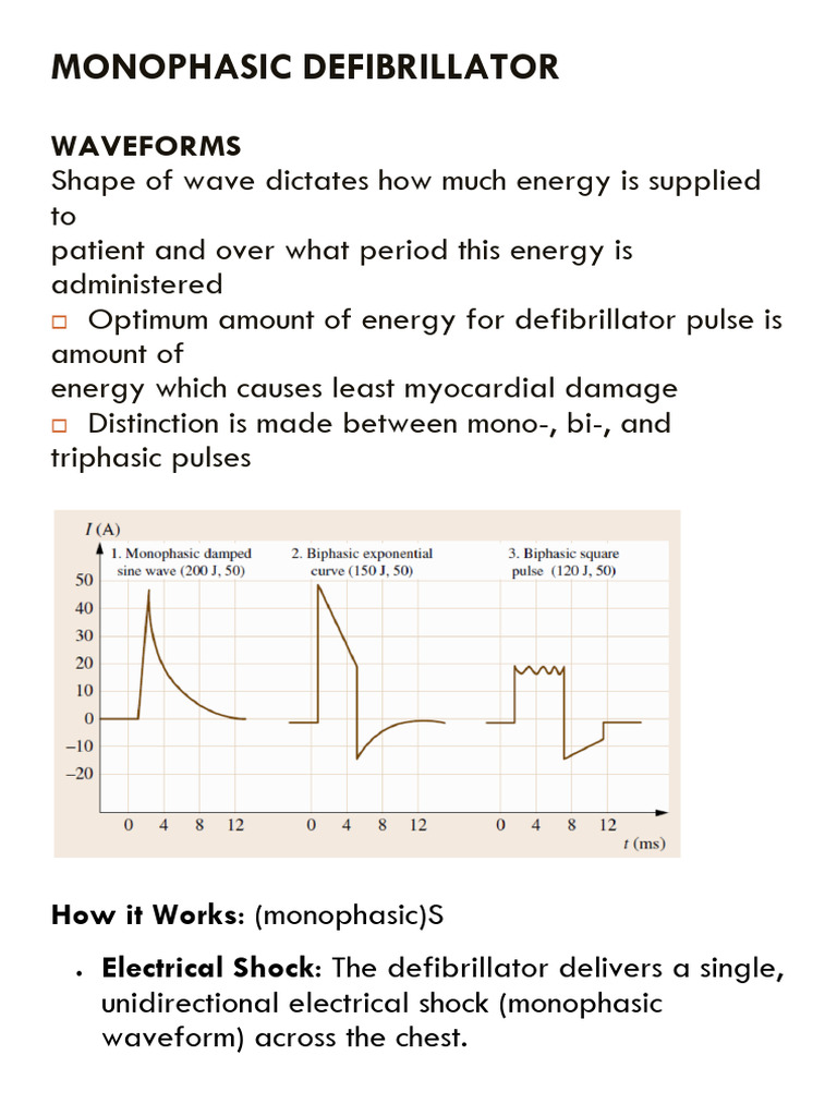 Monophasic Defibrillator | PDF | Heart | Clinical Medicine