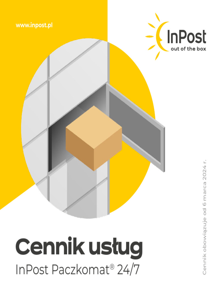 Cennik Uslug Inpost Paczkomatr 247 Obowiazujacy Od 06032024 1821787 | PDF