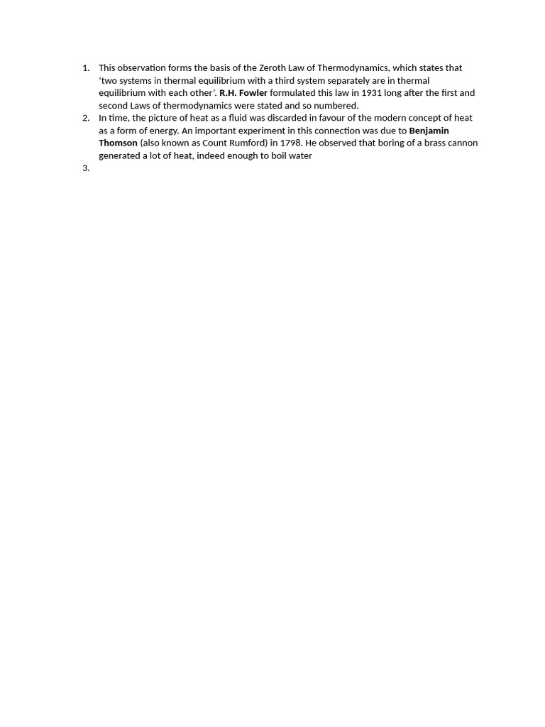Zeroth Law of Thermodynamics Explained | PDF