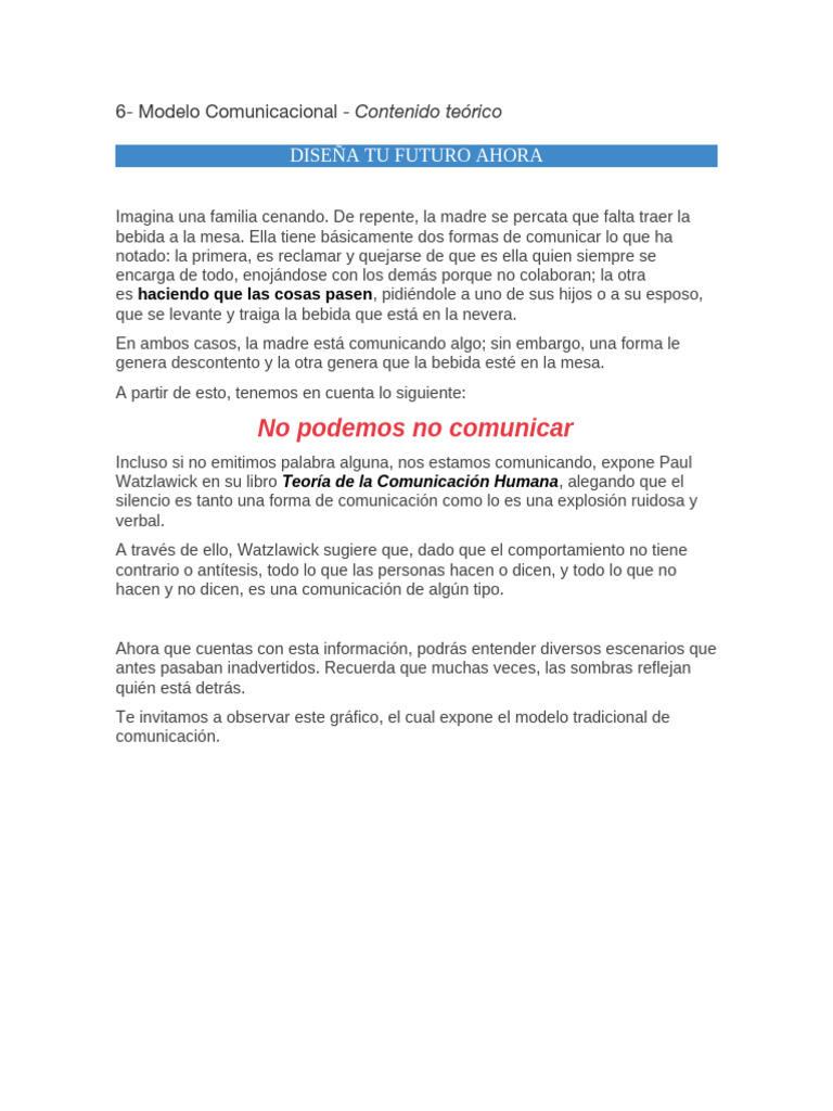 Modelo Comunicacional - Contenido Teórico | PDF | Comunicación | Business