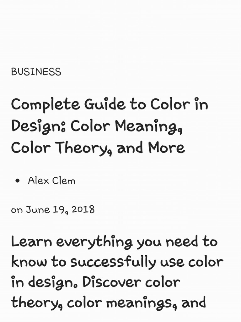 Color Theory | PDF