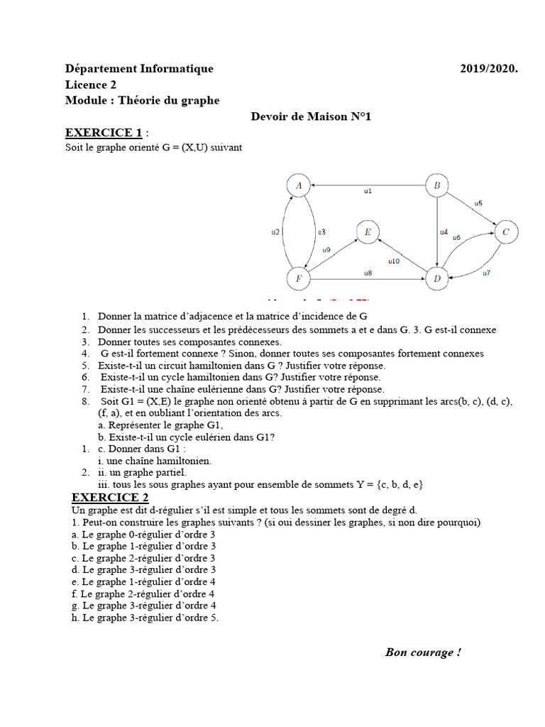 Devoir de Maison Djemia 1 | PDF