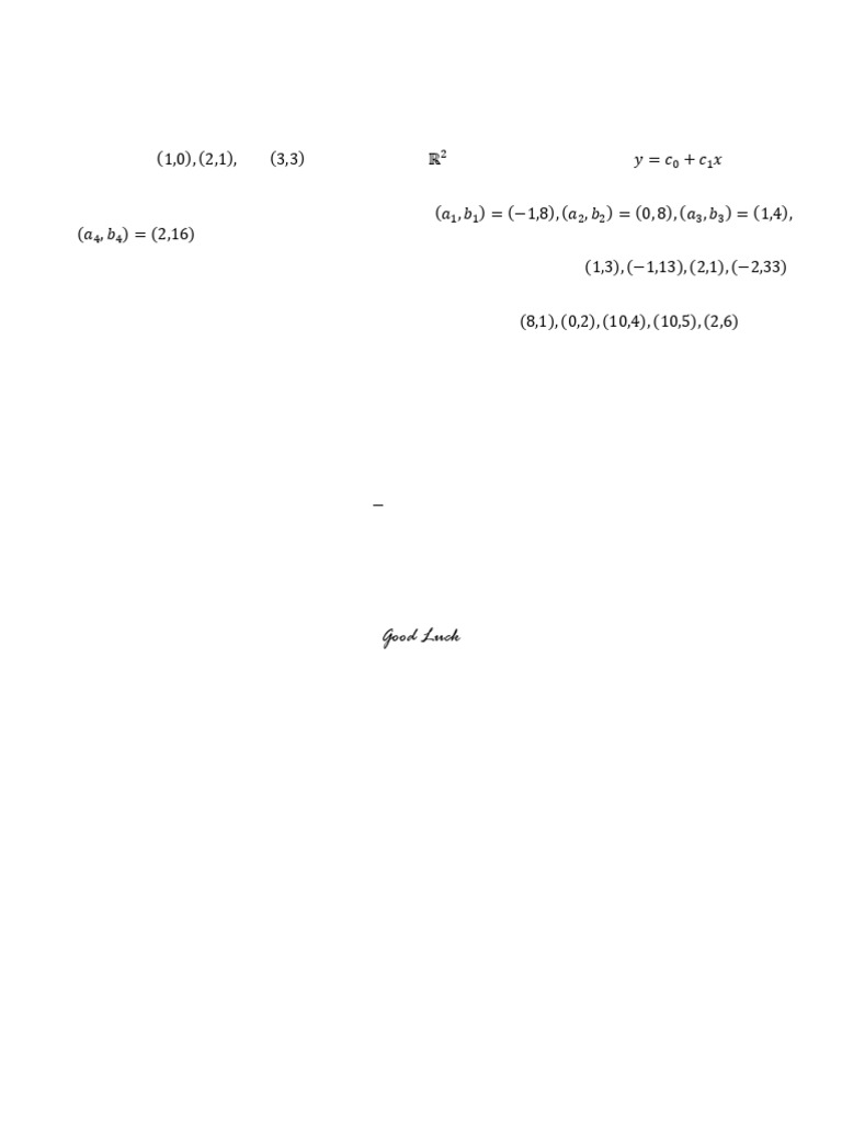 MT1004 F24 LA Homework 34 Curve Fitting Using Least-Squares ...